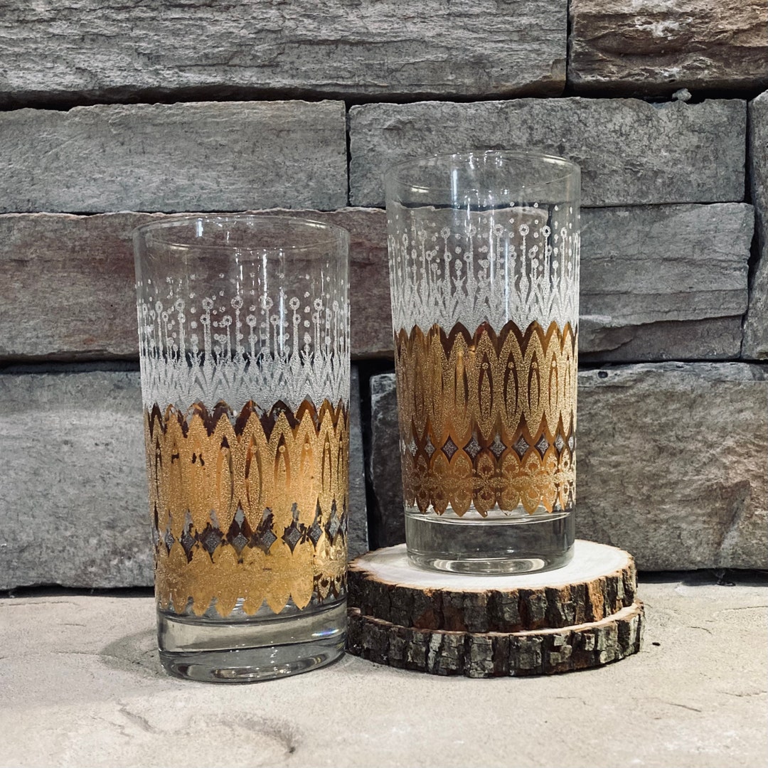 Vintage Pasinski 22K Gold Highball Glasses - Etsy