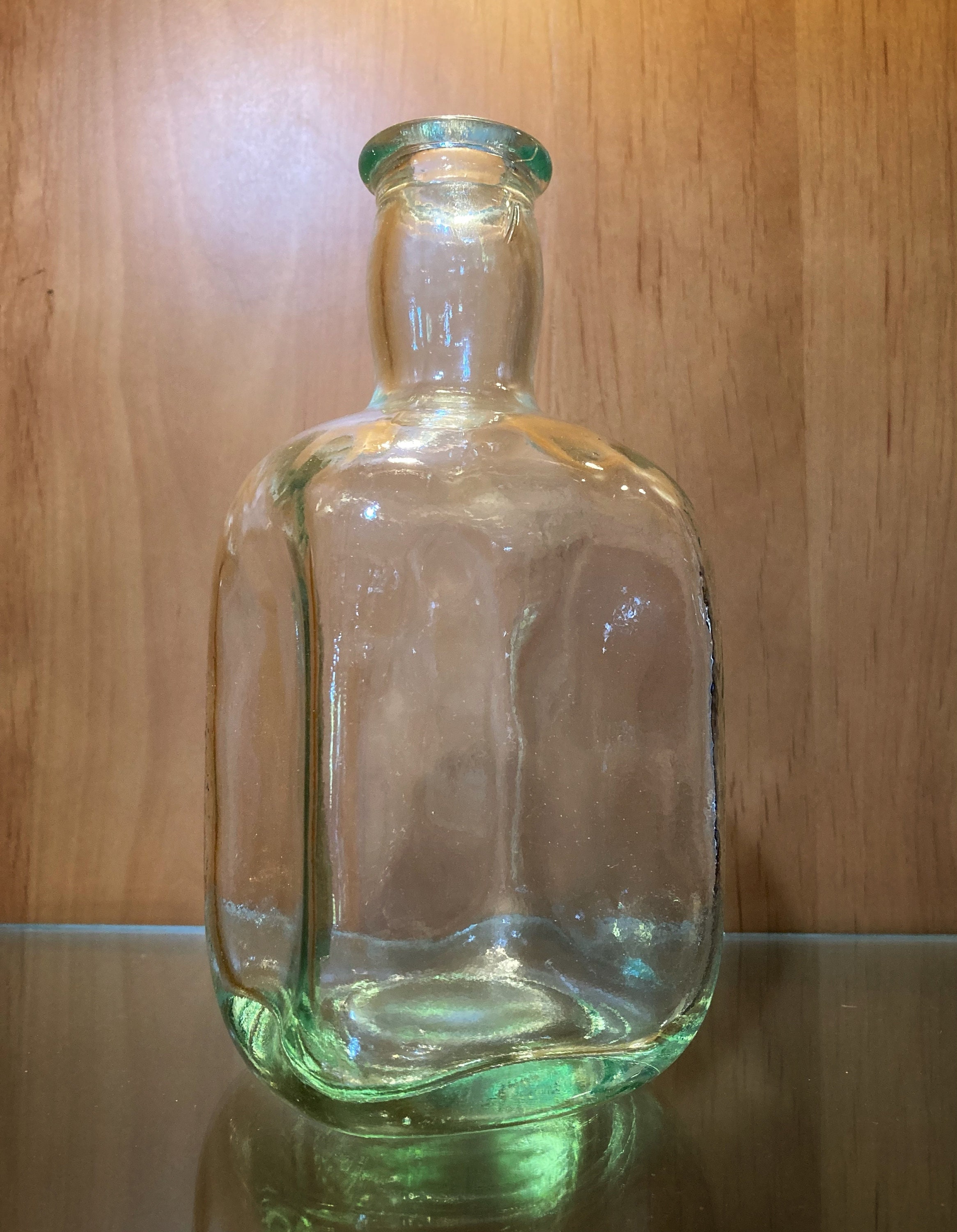 Vintage Recycled Glass Block Decanter - Etsy