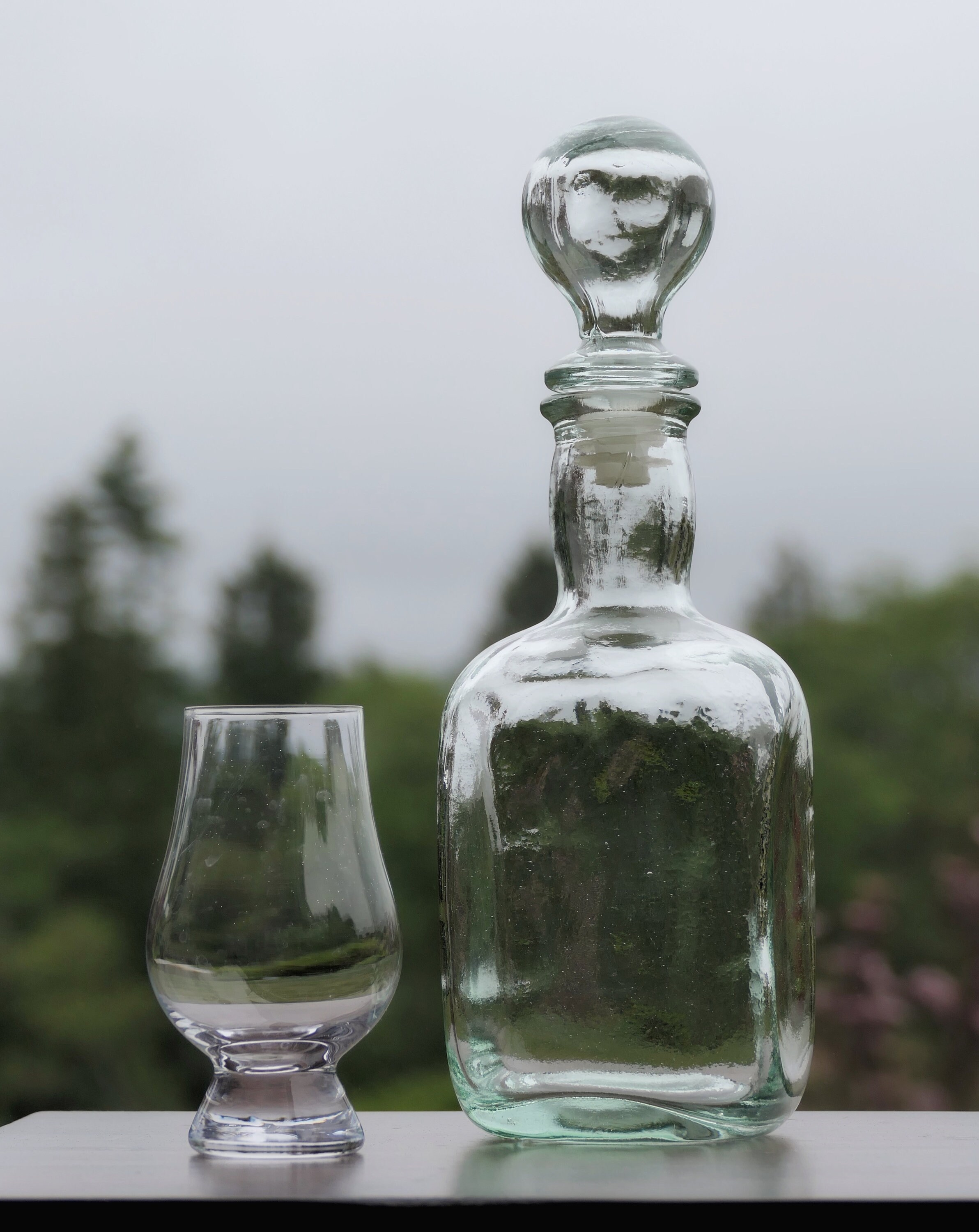 Vintage Recycled Glass Block Decanter - Etsy