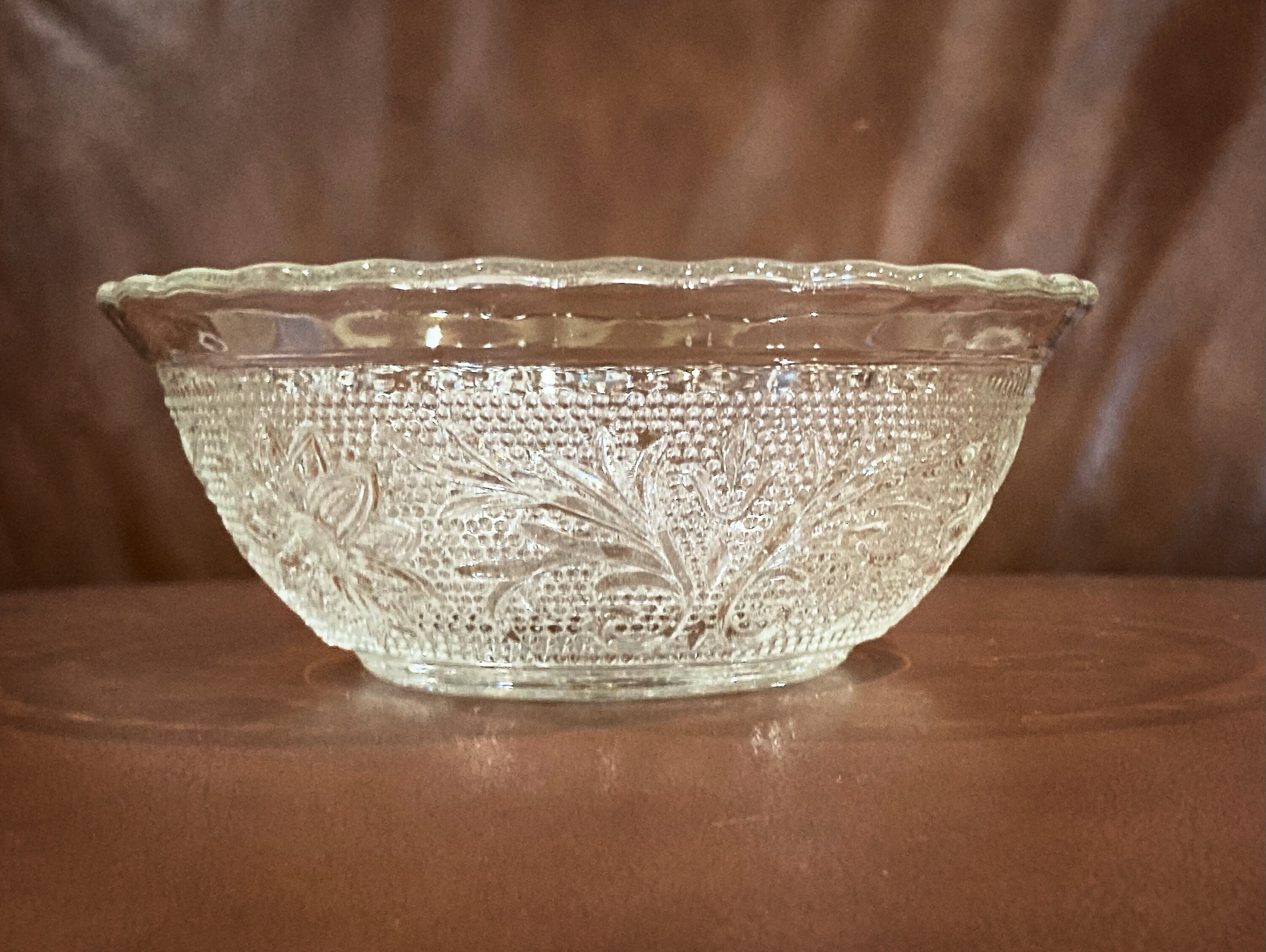 Vintage Anchor Hocking Sandwich Pattern Glass Bowls - Etsy