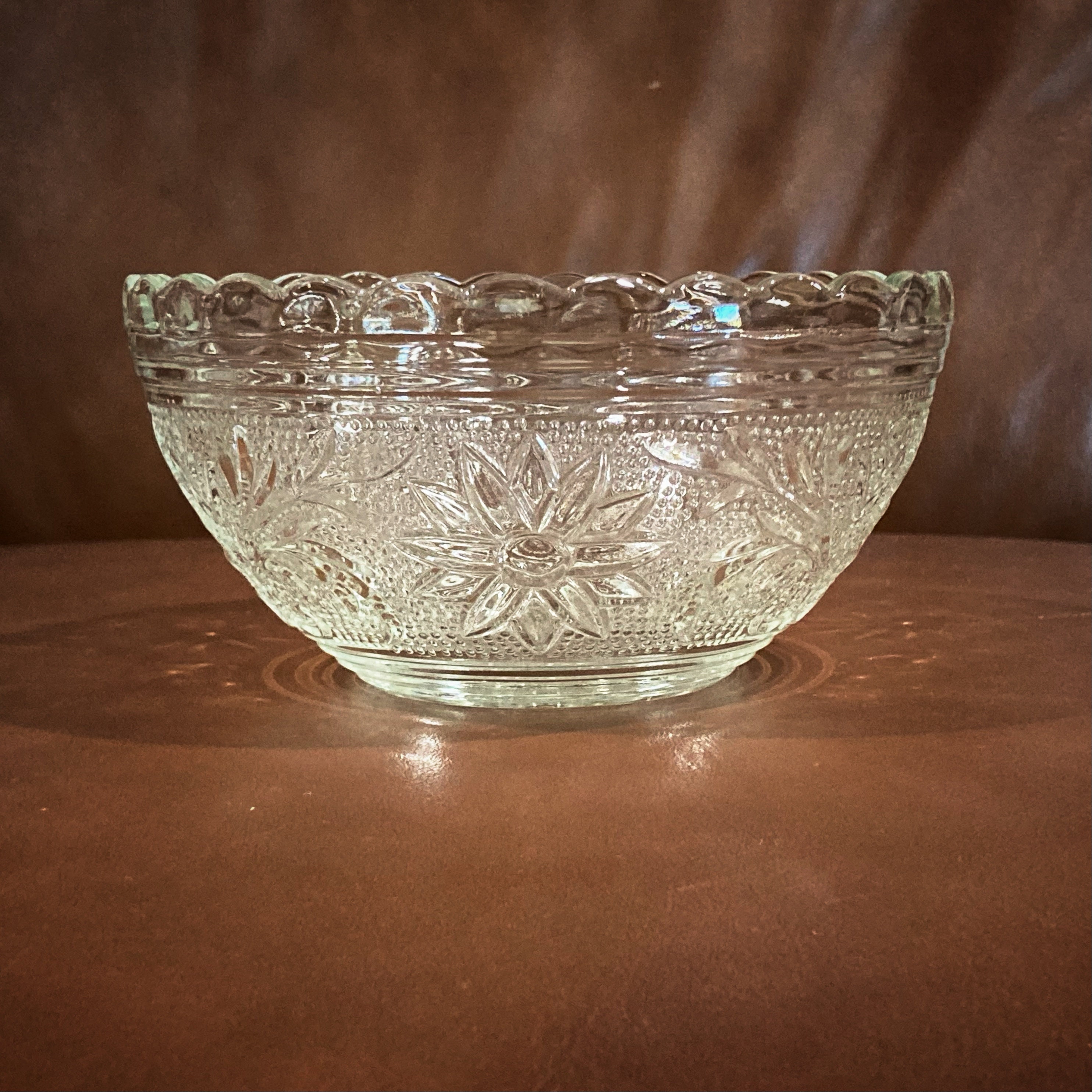 Vintage Anchor Hocking Sandwich Pattern Glass Bowls - Etsy