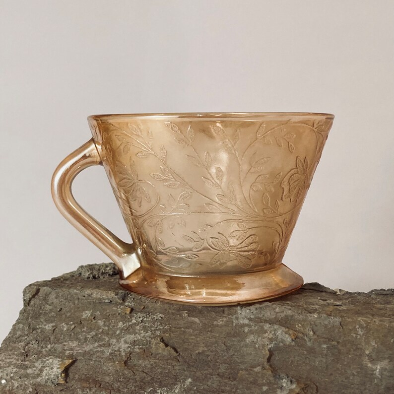 Vintage Jeannette Carnival Glass Floragold Louisa - Etsy