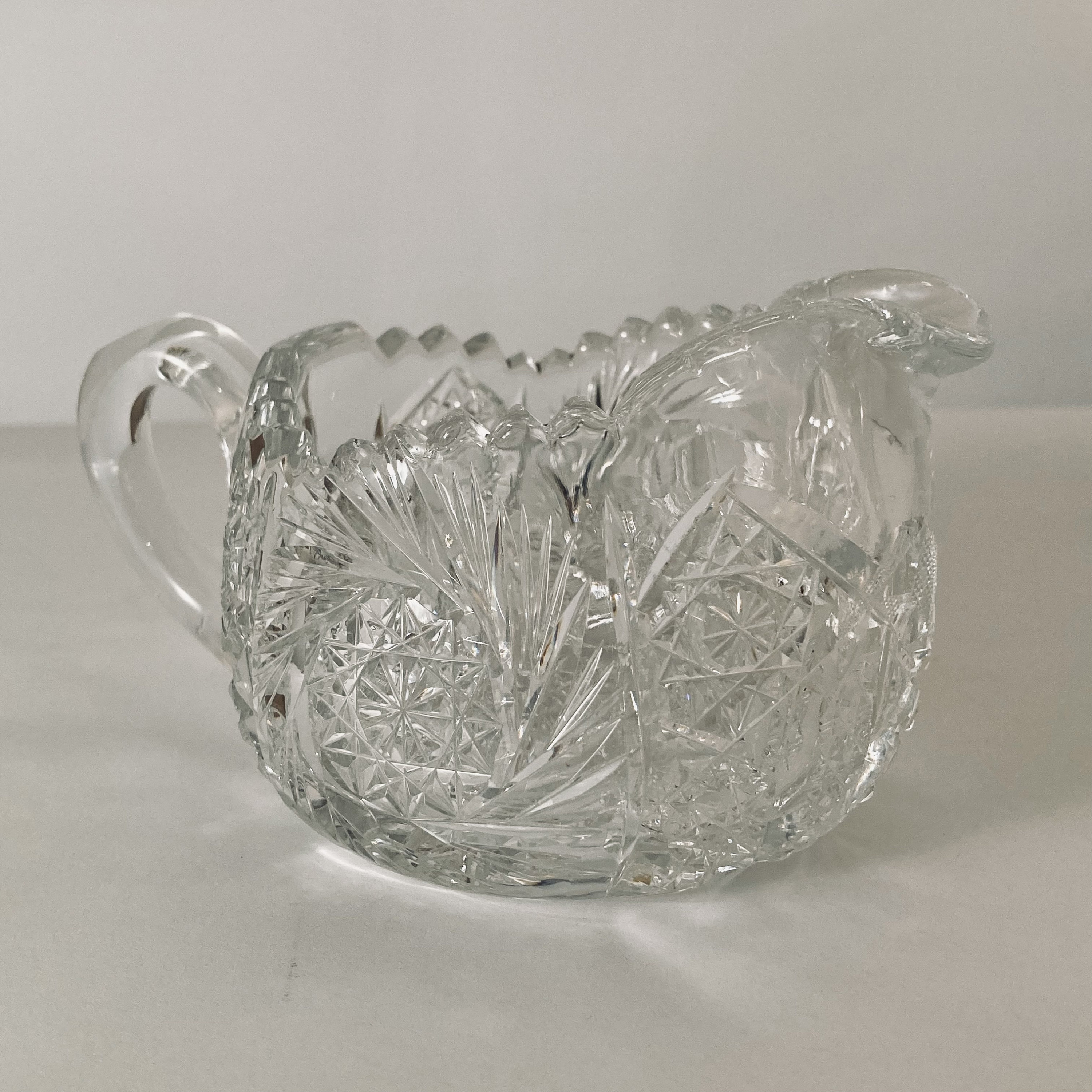 Vintage ABP Crystal Creamer and Sugar Bowl Set - Etsy