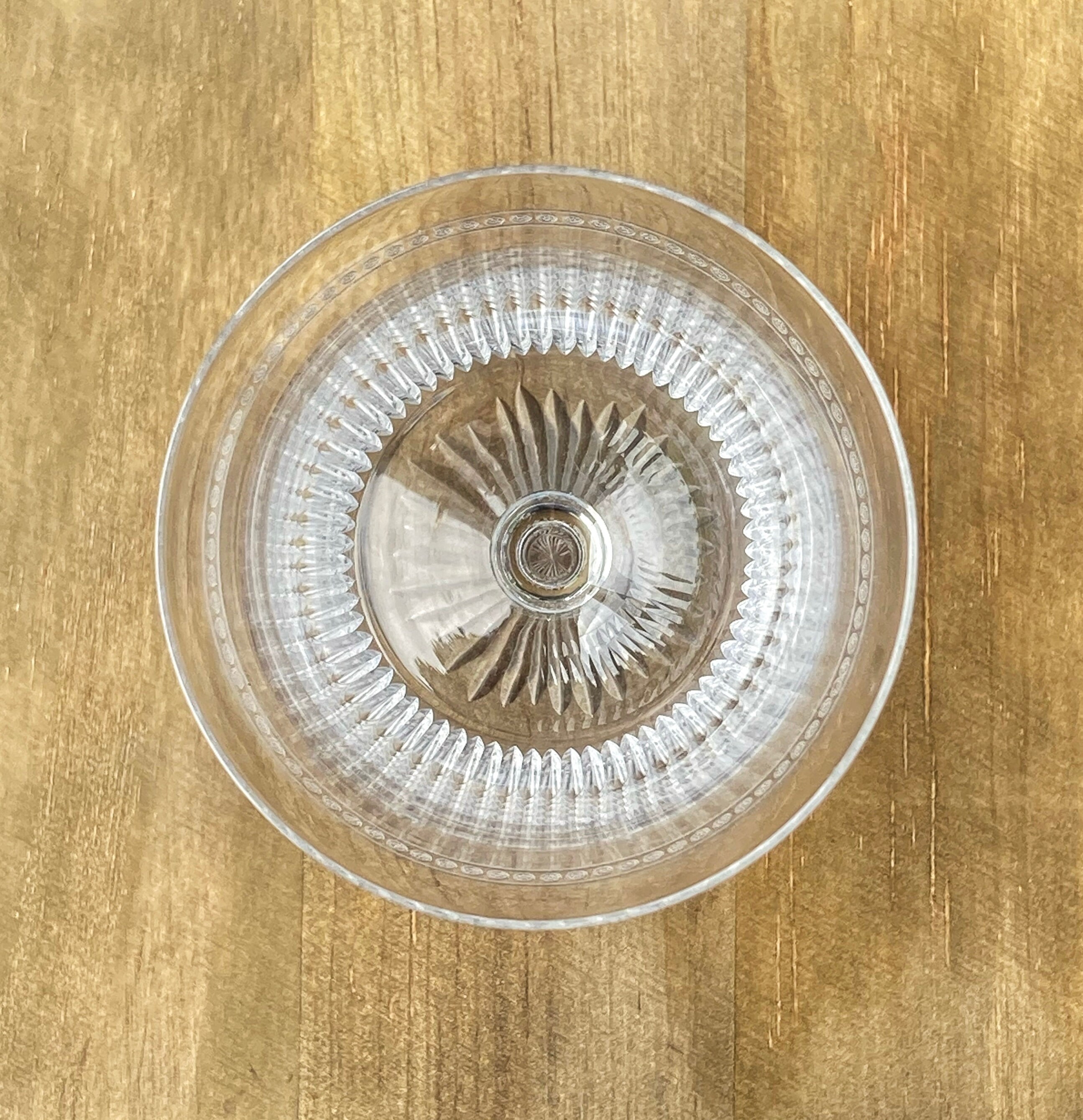 Vintage Etched Crystal Goblet - Etsy
