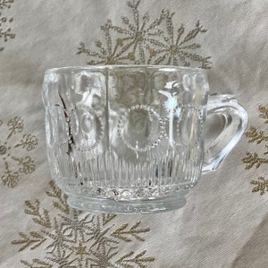 Vintage EAPG "bullseye" Pattern Pressed Glass Punch Bowl With 8 Cups by ...