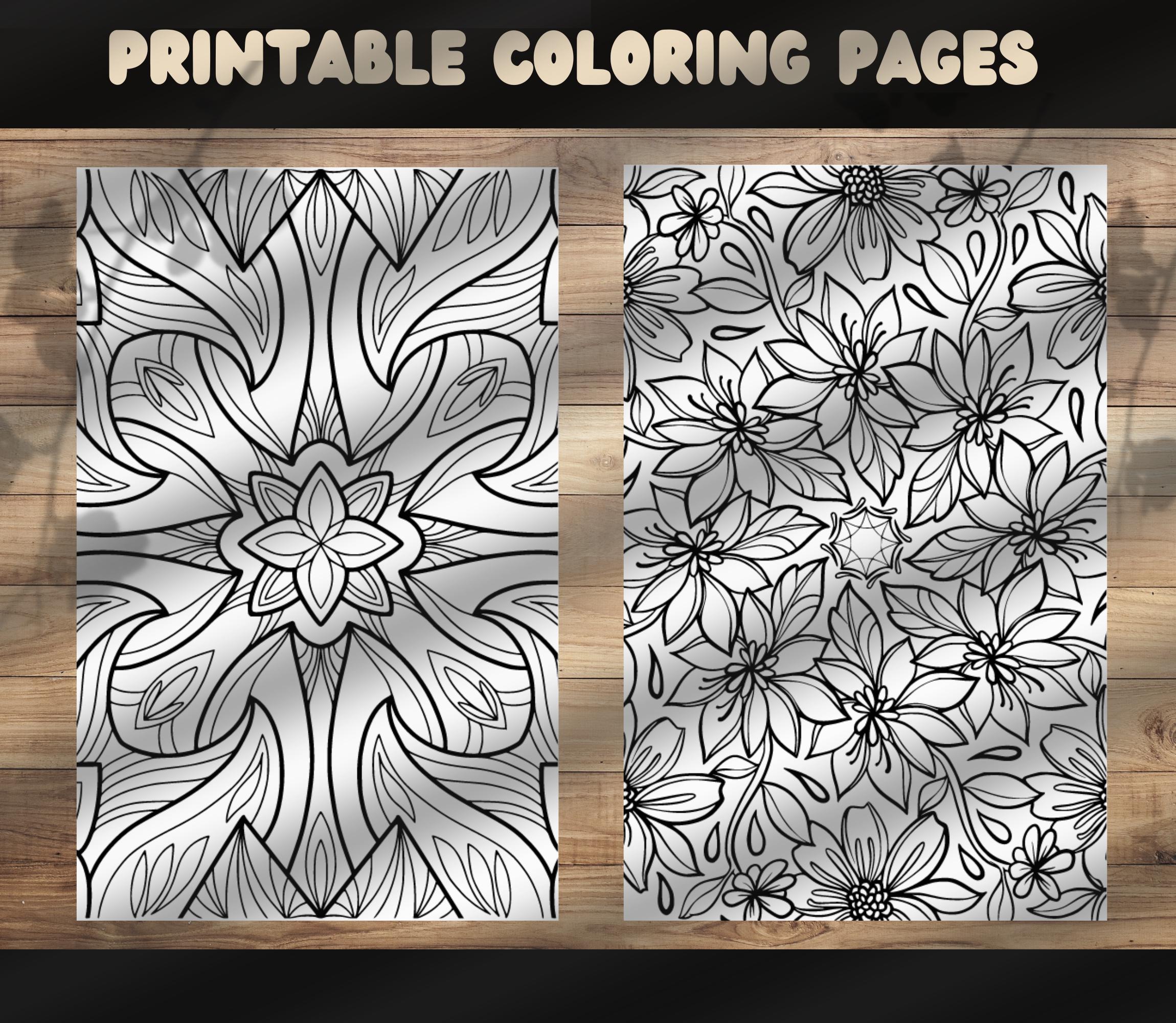 Patterns Galore Printable Coloring Page| Adults & Kids Coloring Book ...