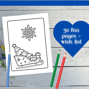 Christmas Coloring Book for Toddlers, Printable Coloring Page for Kids ...