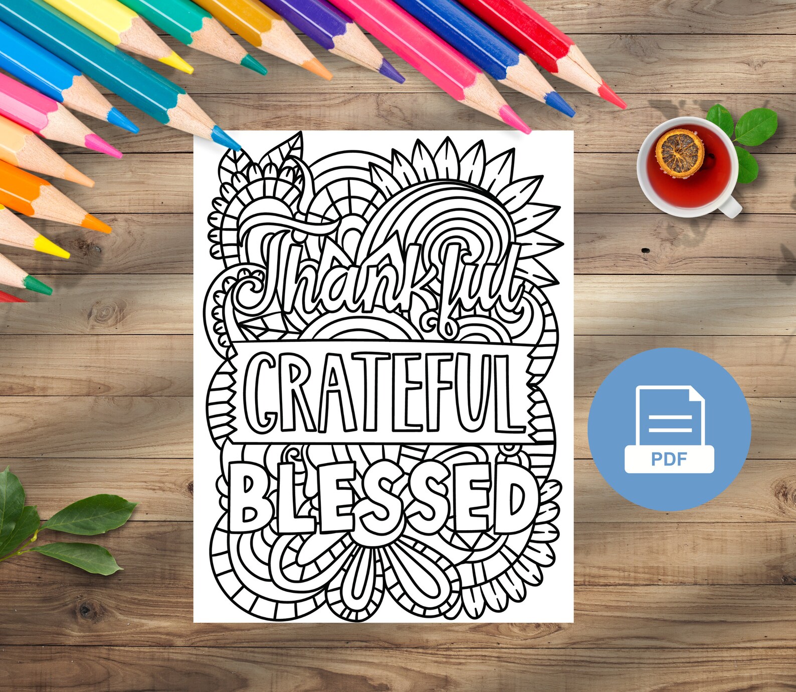 Inspirational Quotes Coloring Pages, 30 Adult Coloring Pages for Mental ...