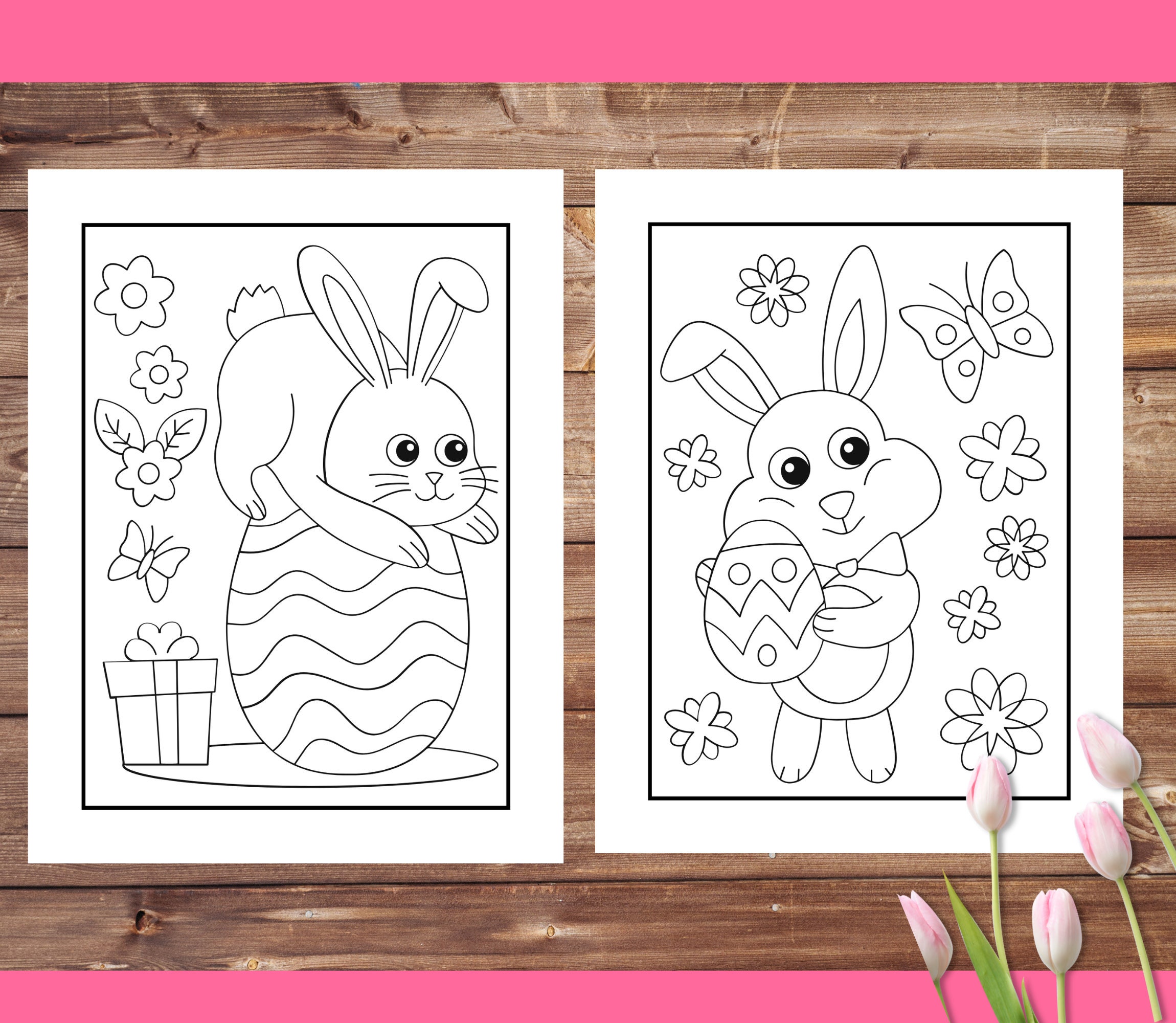 Easter Coloring Pages PDF Easy Coloring Sheets for Kids and Teenagers ...