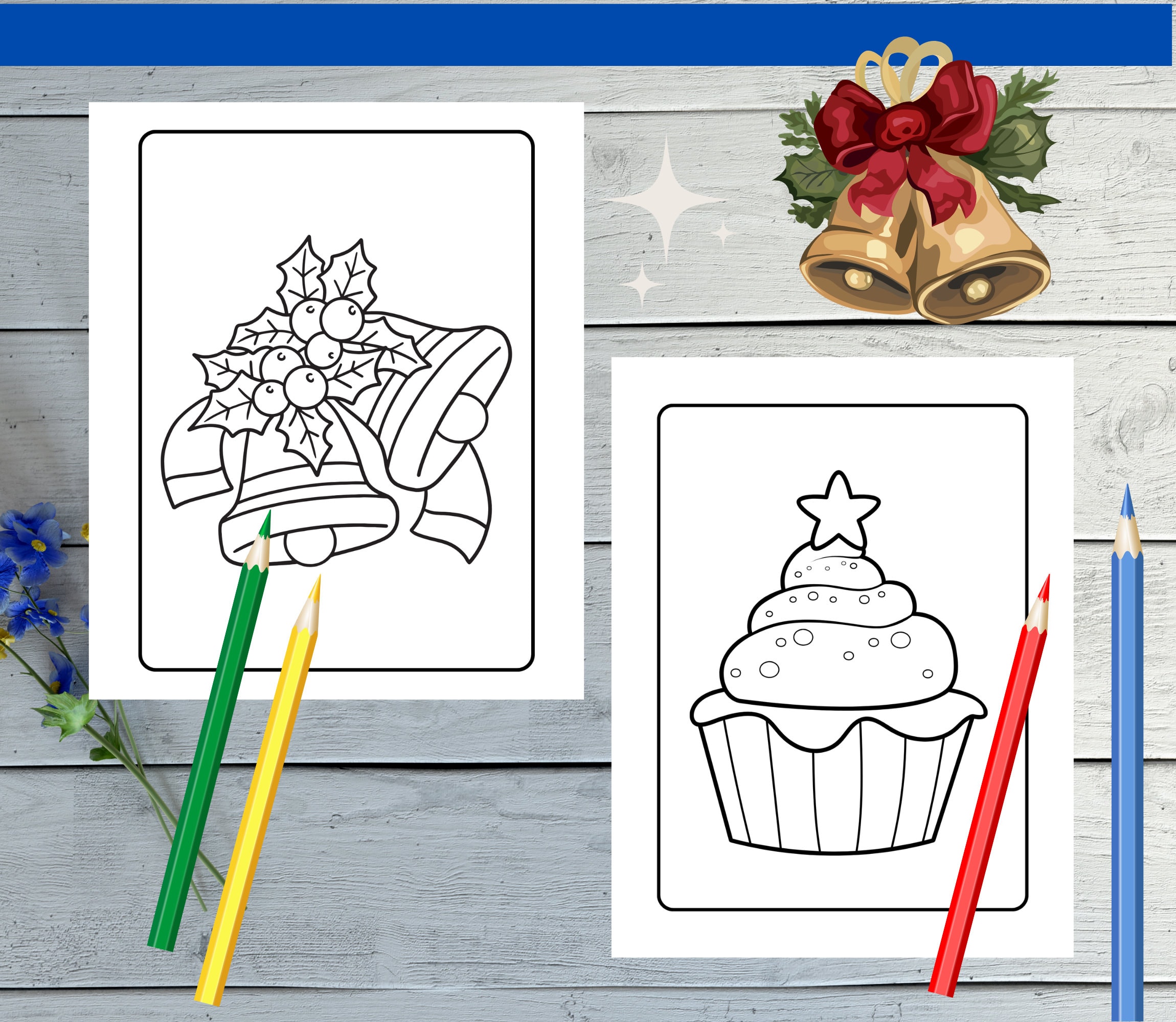 Christmas Coloring Book for Toddlers INSTANT DOWNLOAD 30 Fun & Simple ...