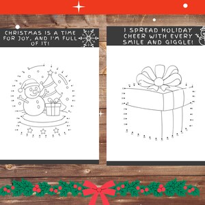 Printable Christmas Coloring Page, Dot to Dot Activity Book for Kids ...