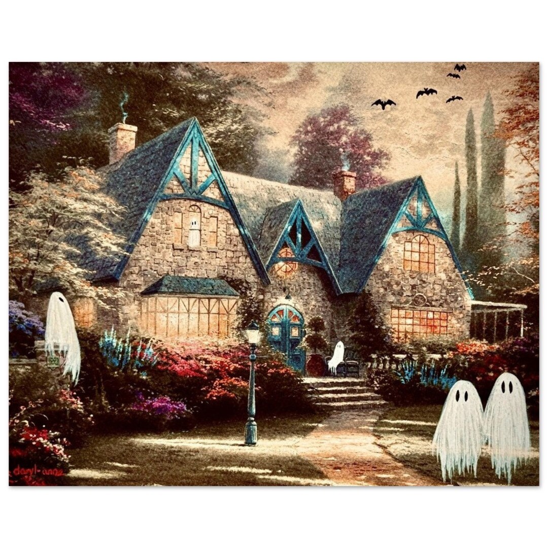 Haunted Cottage Art Print, 8" X 10" - Etsy