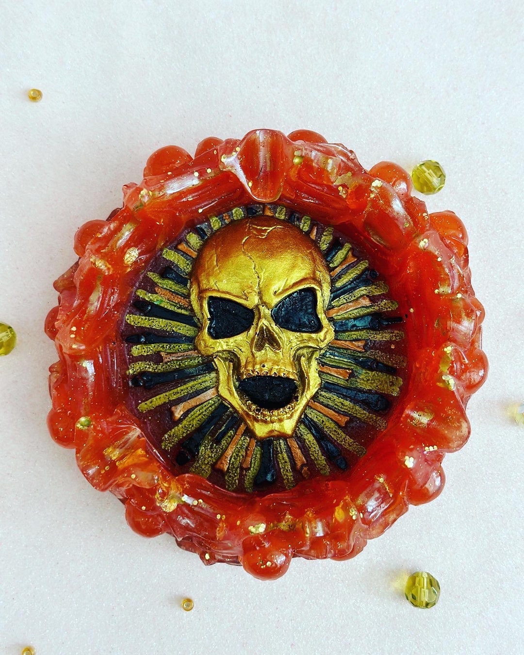 Skull Resin Ashtray / Big Ashtray / Skeleton - Etsy