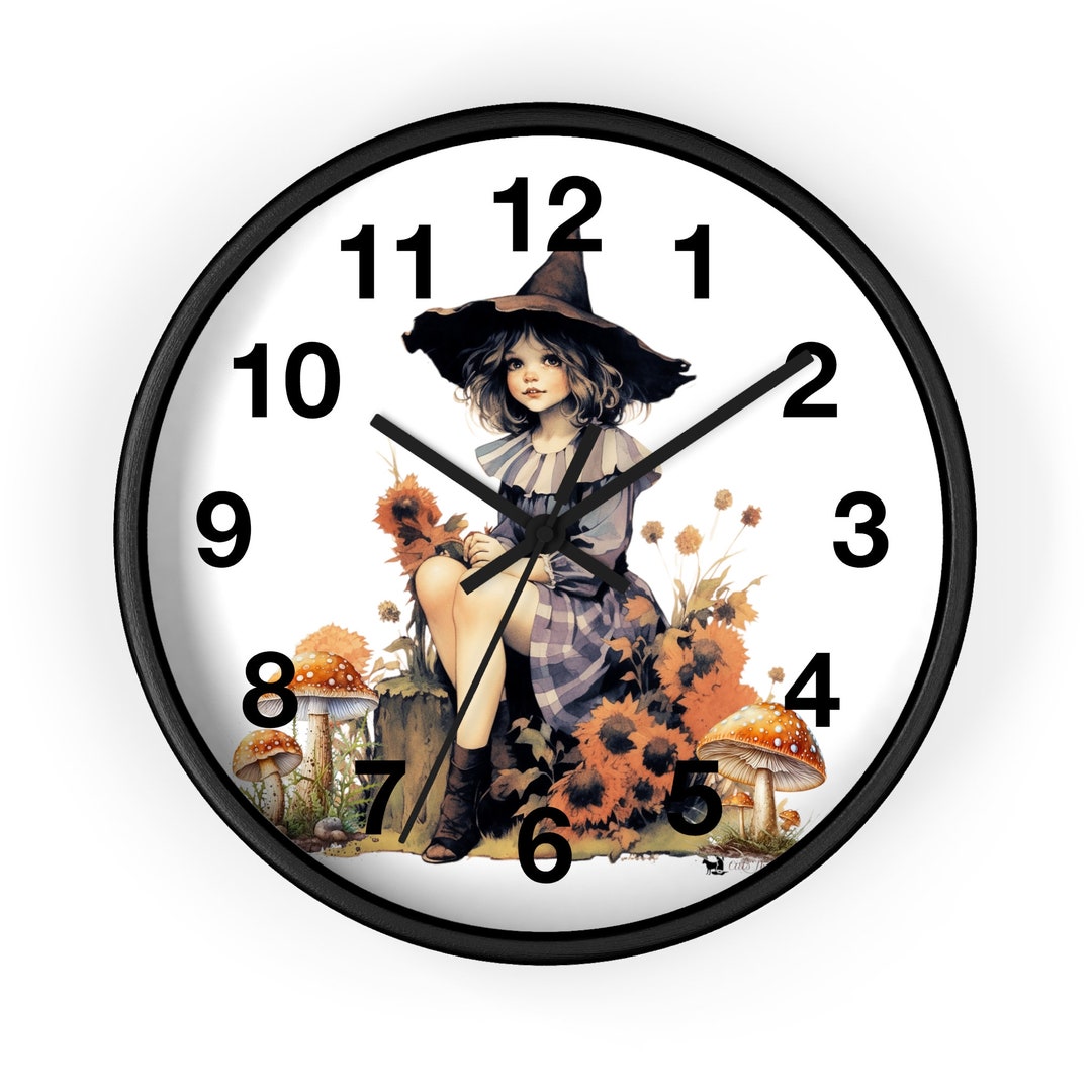 Vintage Witch Wall Clock Cottagecore Clock Gift for Witch Lovers ...