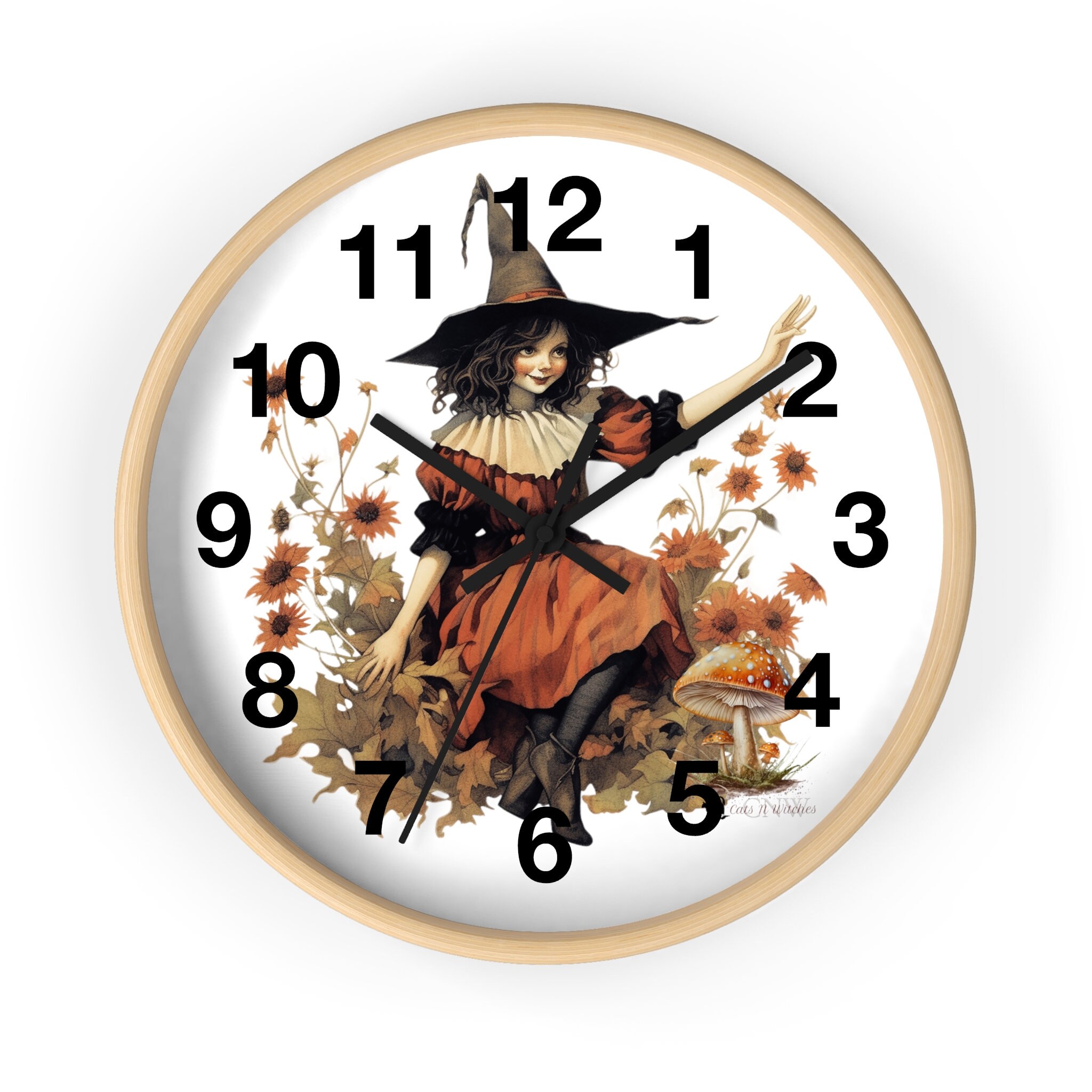 Vintage Witch Wall Clock Cottagecore Clock Gift for Witch Lovers ...