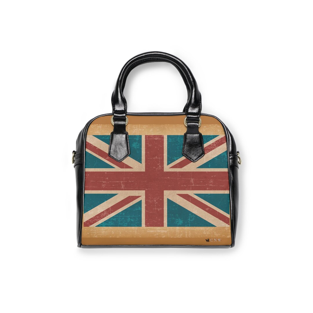 British Grunge Vintage Shoulder and Top Handle Handbag With Inside ...