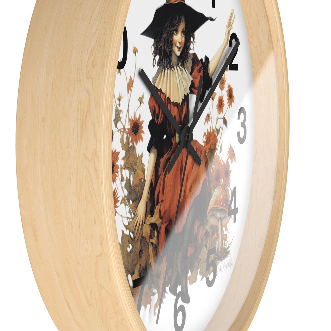 Vintage Witch Wall Clock Cottagecore Clock Gift for Witch Lovers ...