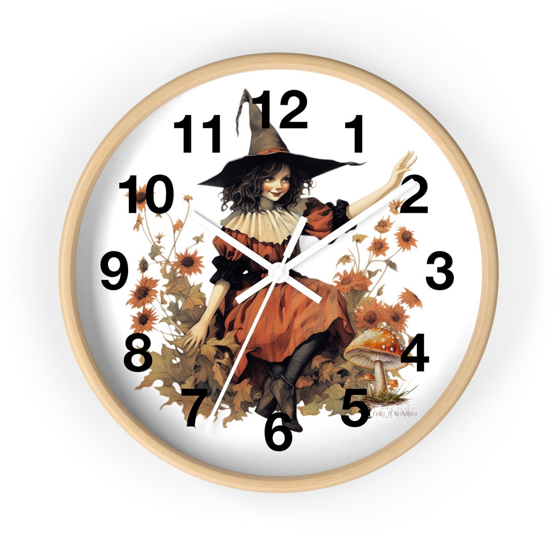 Vintage Witch Wall Clock Cottagecore Clock Gift for Witch Lovers ...