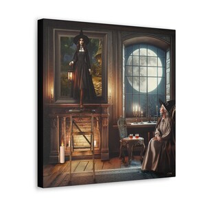 The Witching Hour a Meeting Witch Stepping Out of Portrait to Join ...