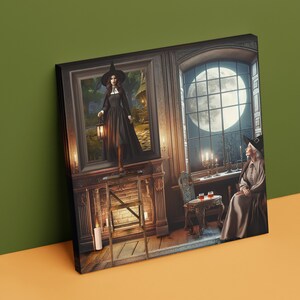 The Witching Hour a Meeting Witch Stepping Out of Portrait to Join ...
