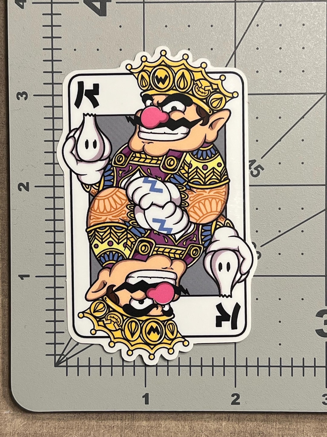 Super Mario Wario Playing Card Clear Vinyl Sticker - Etsy