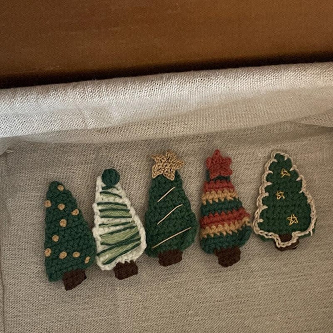 Handmade Christmas Wool Barrettes Geometry - Etsy