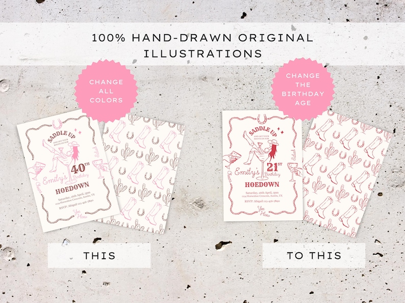 40th Birthday Hoedown Invitation Template | Reckless in Texas | 40th ...