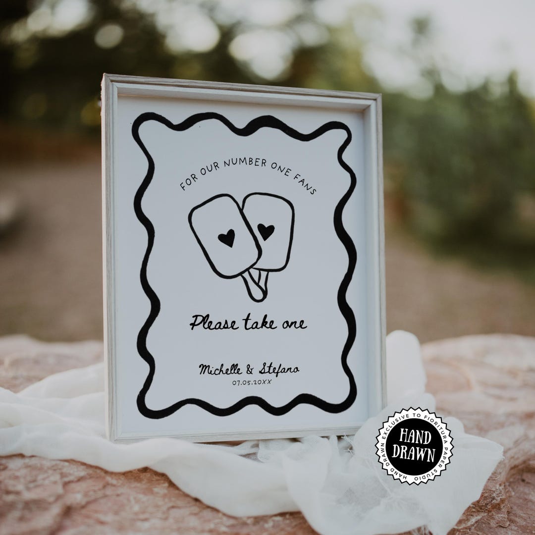 For Our Number One Fans Wedding Table Sign, Editable Canva Template for ...