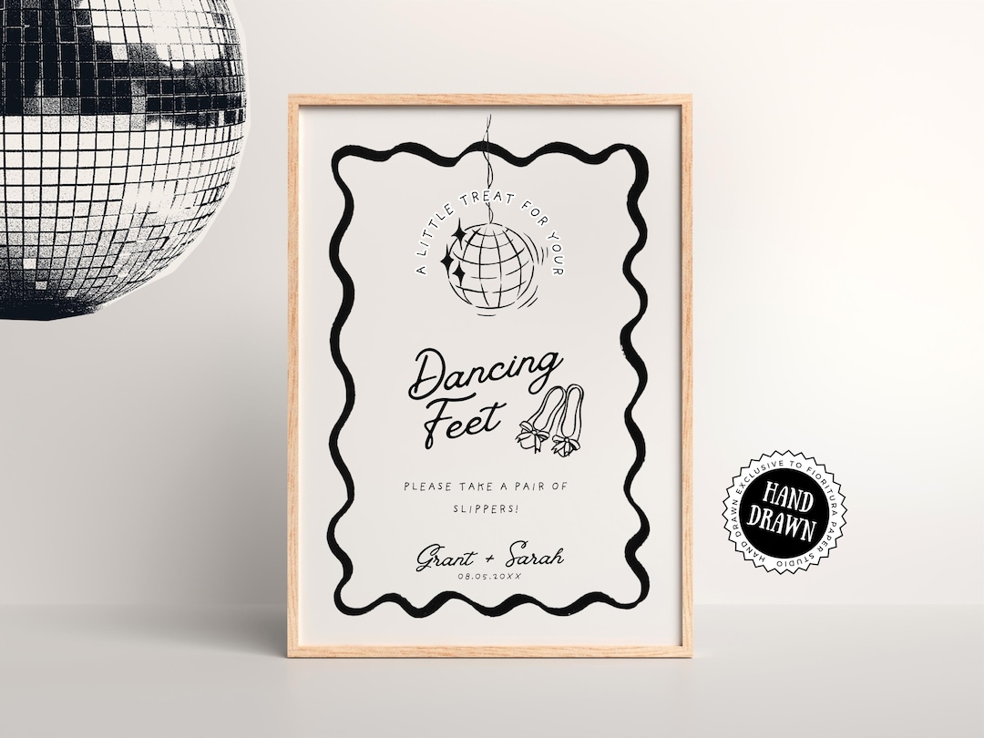 Signage for Slippers at Wedding, A Little Treat for Your Dancing Feet ...