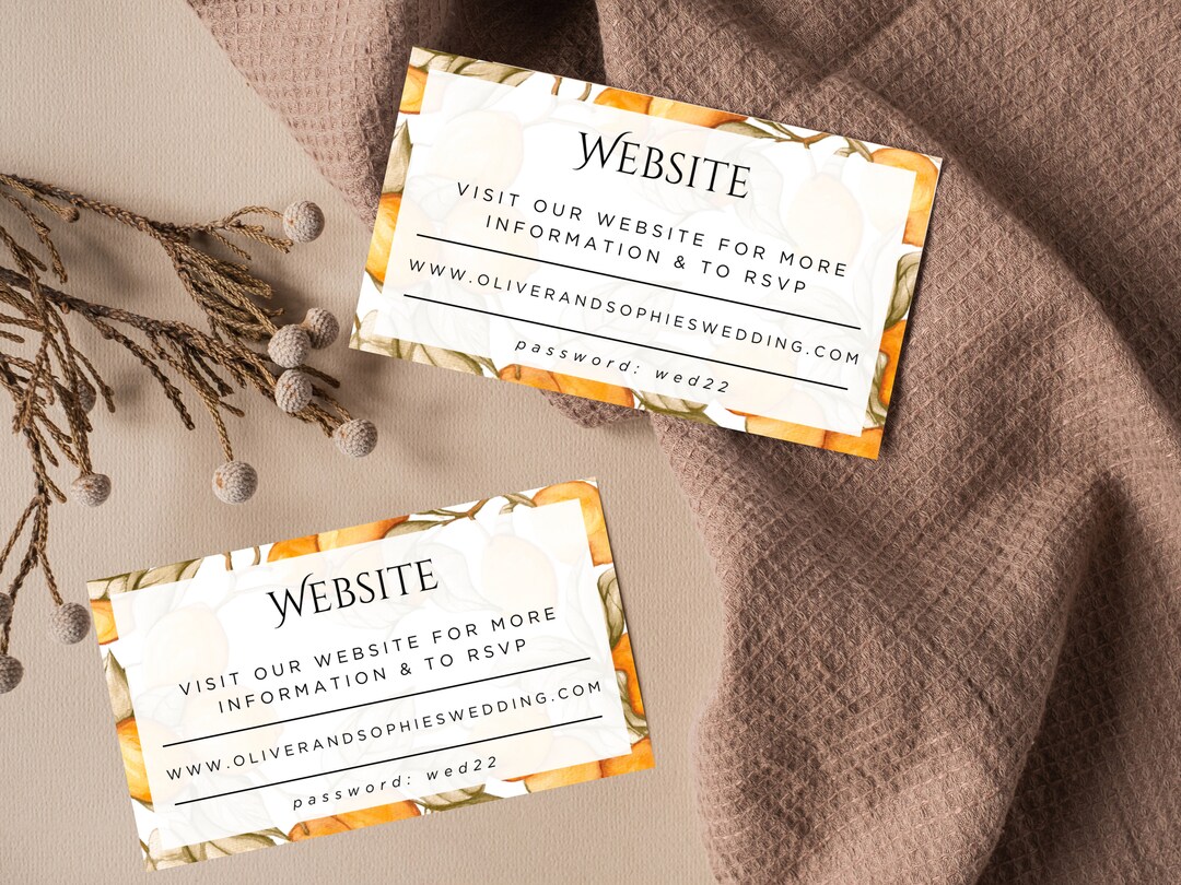 Wedding Website Card Downloadable Canva Template Boho - Etsy