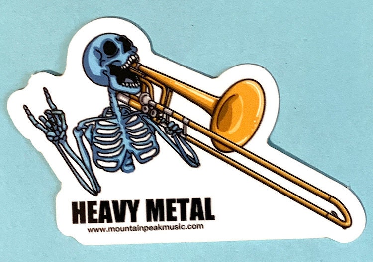 Trombone Sticker: Heavy Metal - Etsy