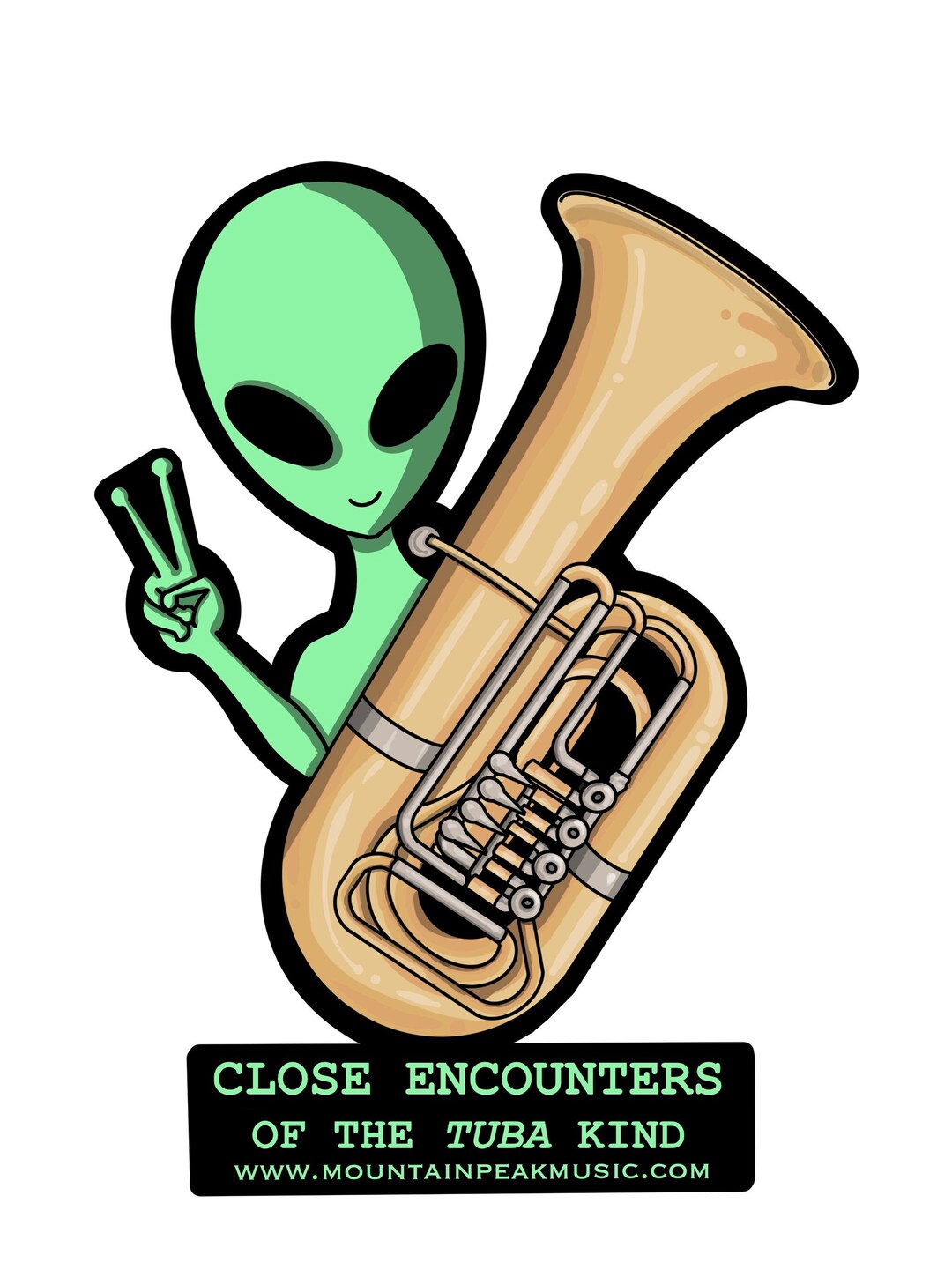 Tuba Sticker: Close Encounters of the TUBA Kind - Etsy