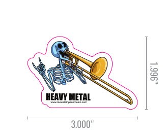 Trombone Sticker: Heavy Metal - Etsy