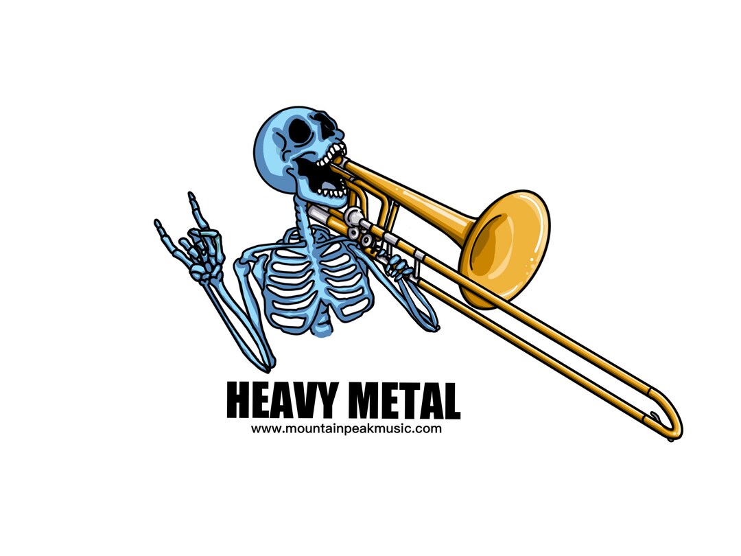 Trombone Sticker: Heavy Metal - Etsy