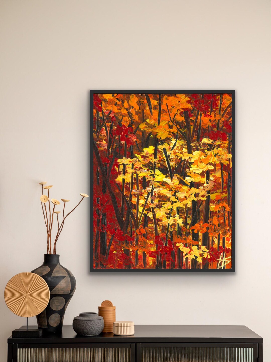 Fall Tree Top Art Print of Original Acrylic Painting by Canadian Artist ...
