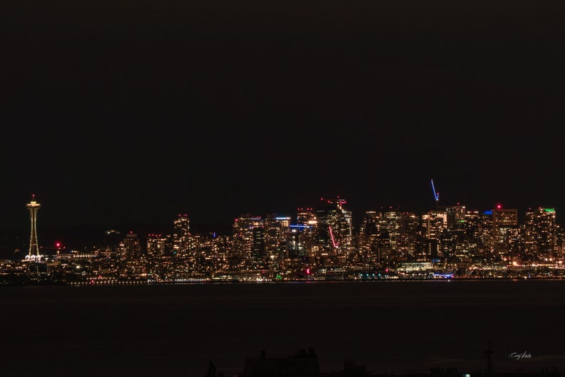 Seattle Space Needle at Night - Etsy