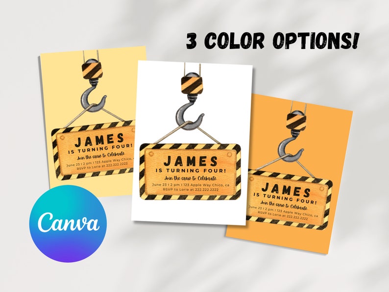 Editable Construction Party Invitation, Construction Birthday Invite ...