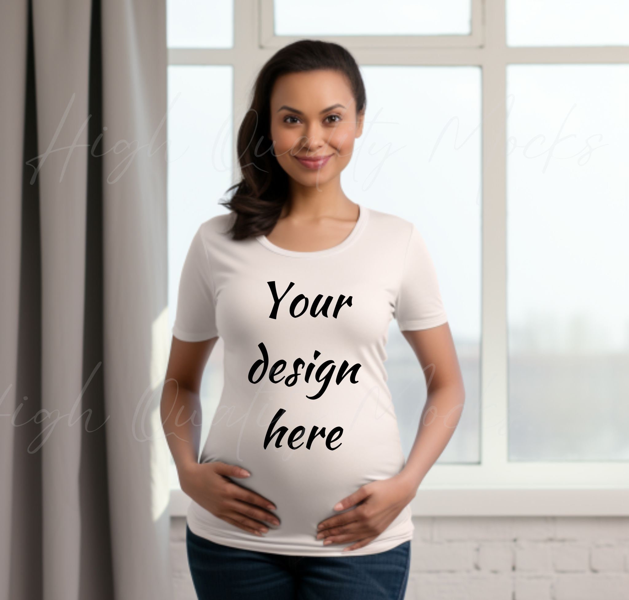 Maternity Shirt Mockup, Pregnancy Shirt Mockup, Maternity Tshirt ...