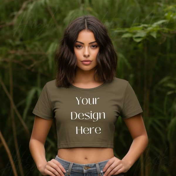 Bella Canvas Crop Top Mockup - Etsy