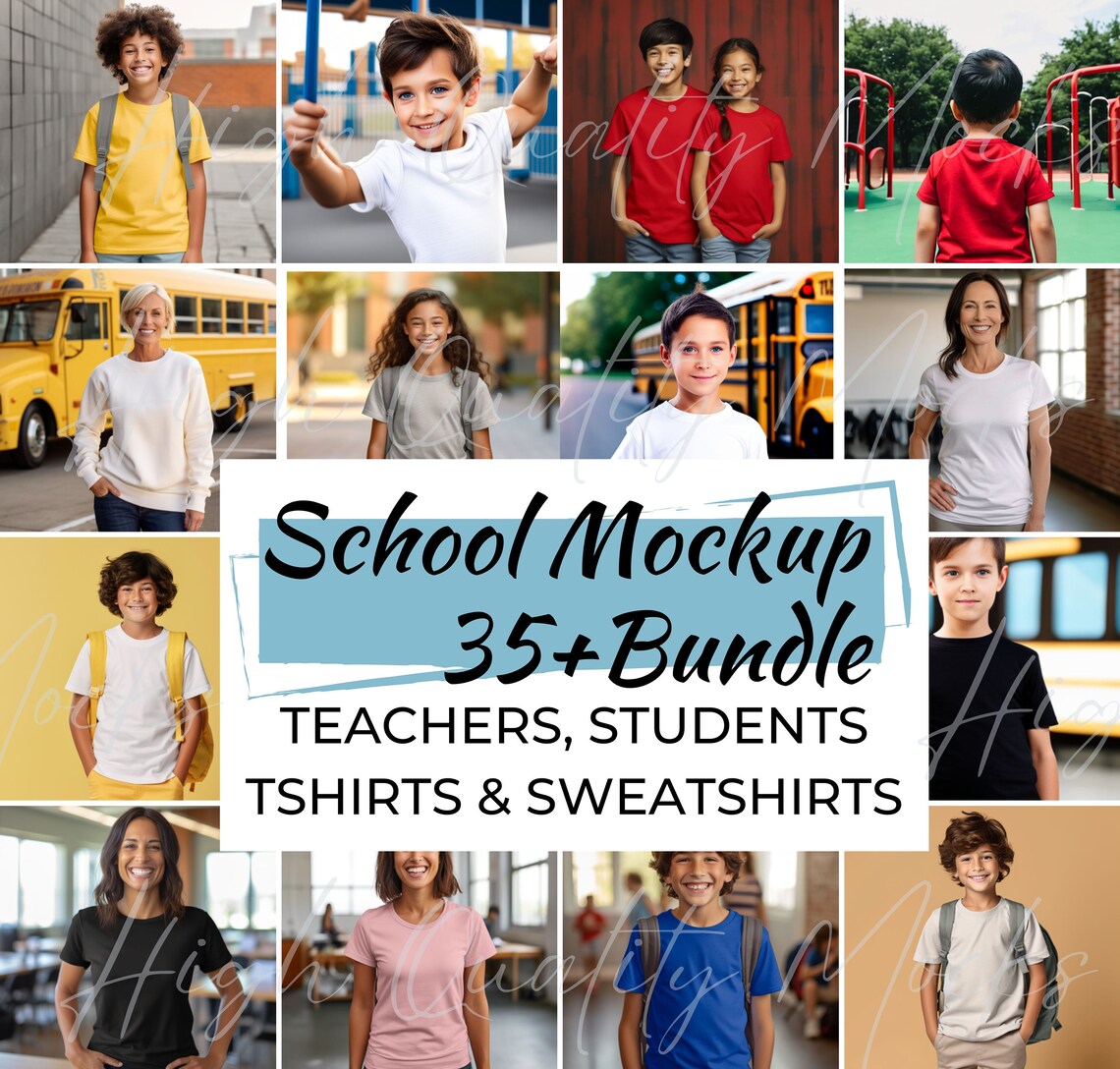 Teacher Student Mockup Bundle, Mockups Classroom, Clothing Mockup Pack ...