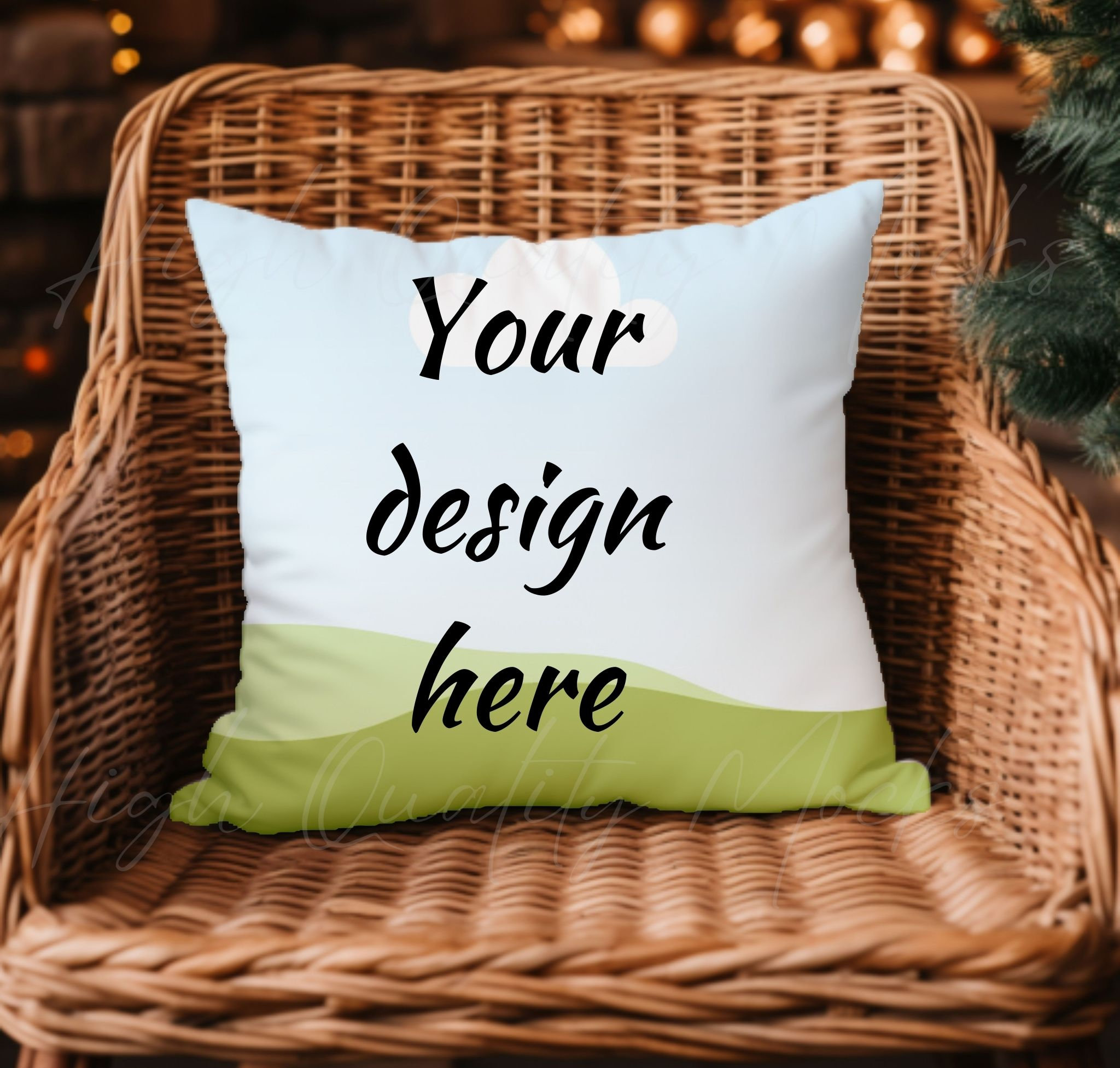Canva Drag and Drop Pillow Template Mockup Bundle, White Pillow Mockup ...
