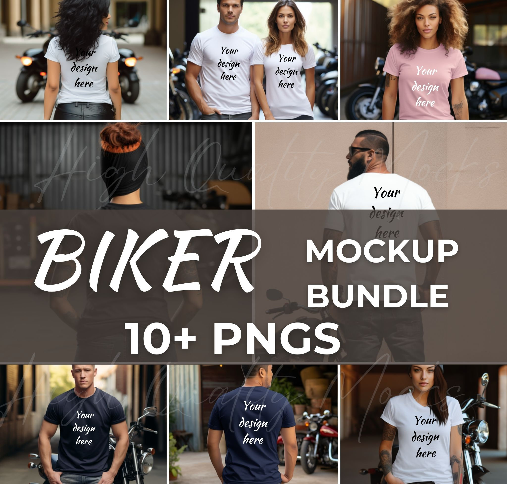 Biker Mockup Bundle, Motorcycle Mockups, Biker Chic Mockup, Manly ...