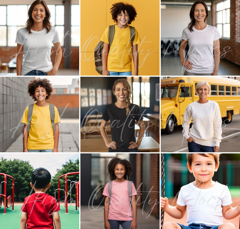 Teacher Student Mockup Bundle, Mockups Classroom, Clothing Mockup Pack ...