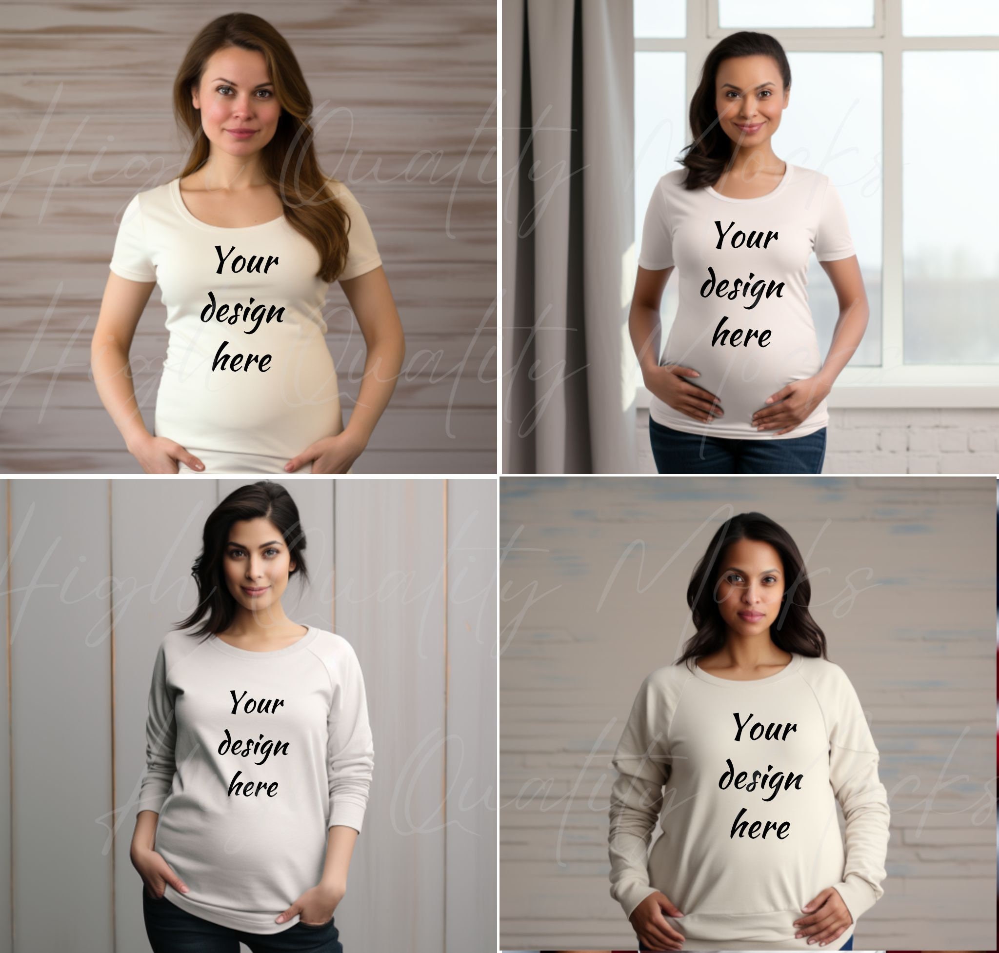 Maternity Shirt Mockup, Pregnancy Shirt Mockup, Maternity Tshirt ...