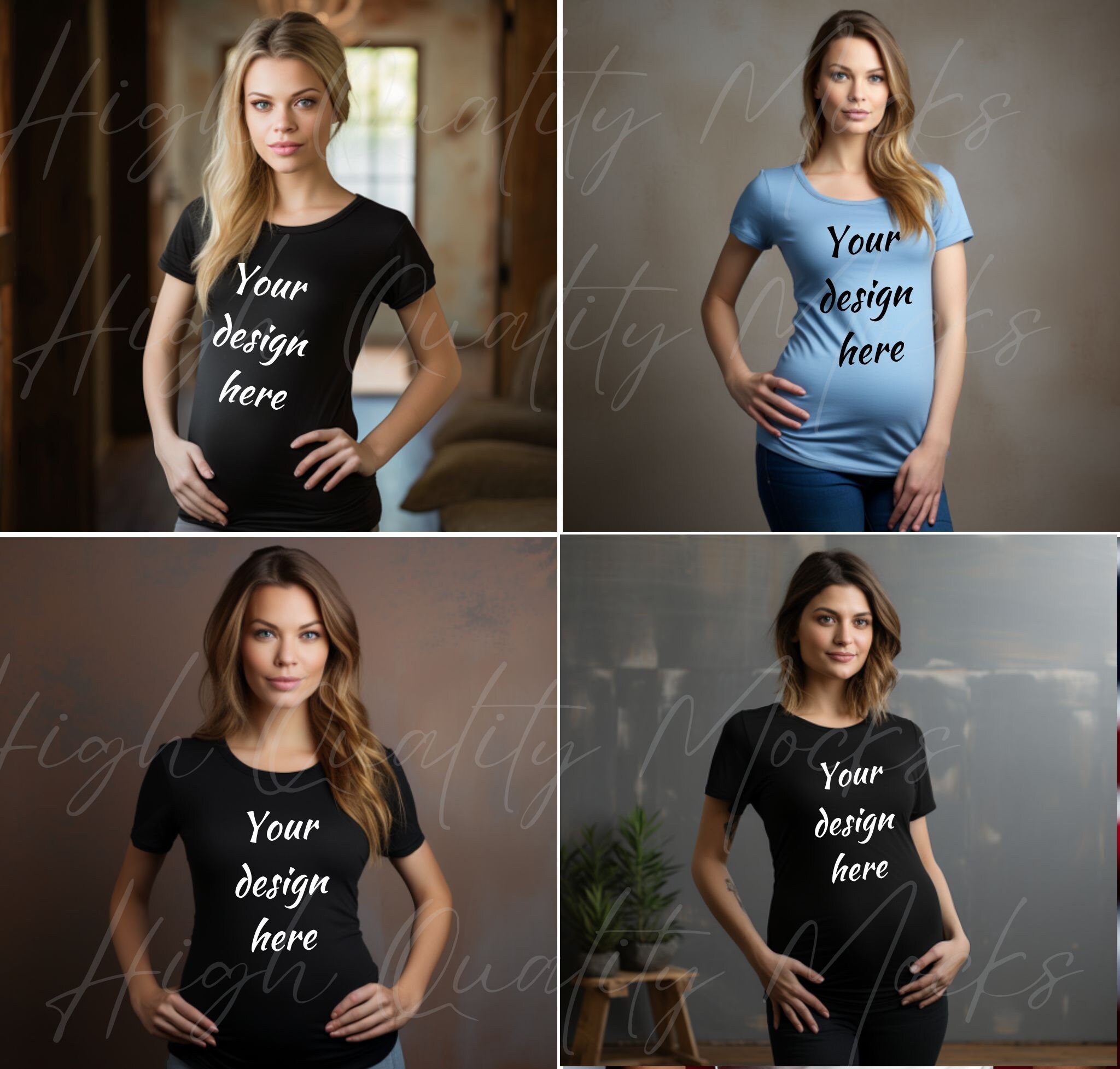Maternity Shirt Mockup, Pregnancy Shirt Mockup, Maternity Tshirt ...