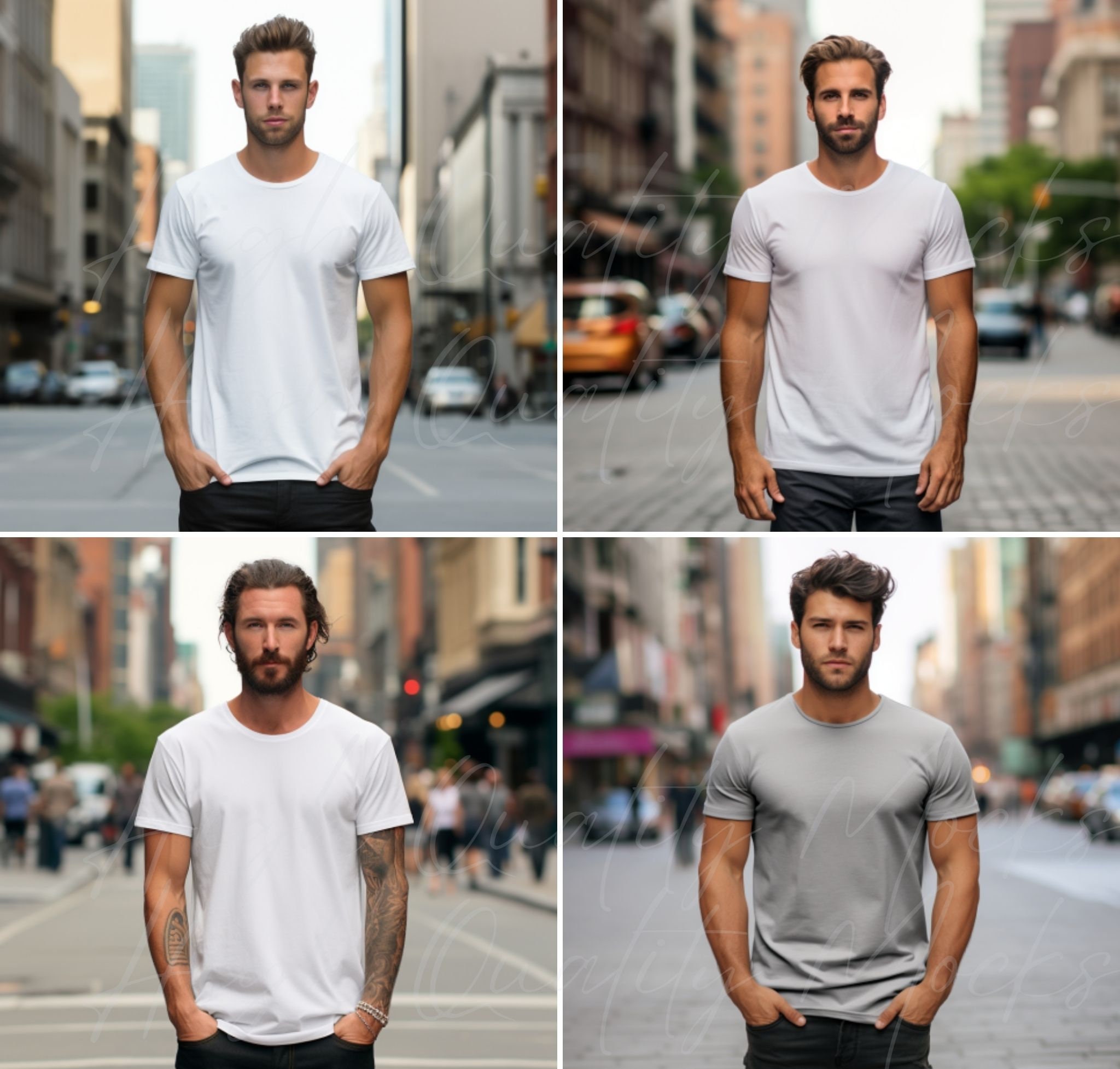 Urban Mockup Bundle, City T-shirt Mockup Bundle, Black Shirt Mockup ...