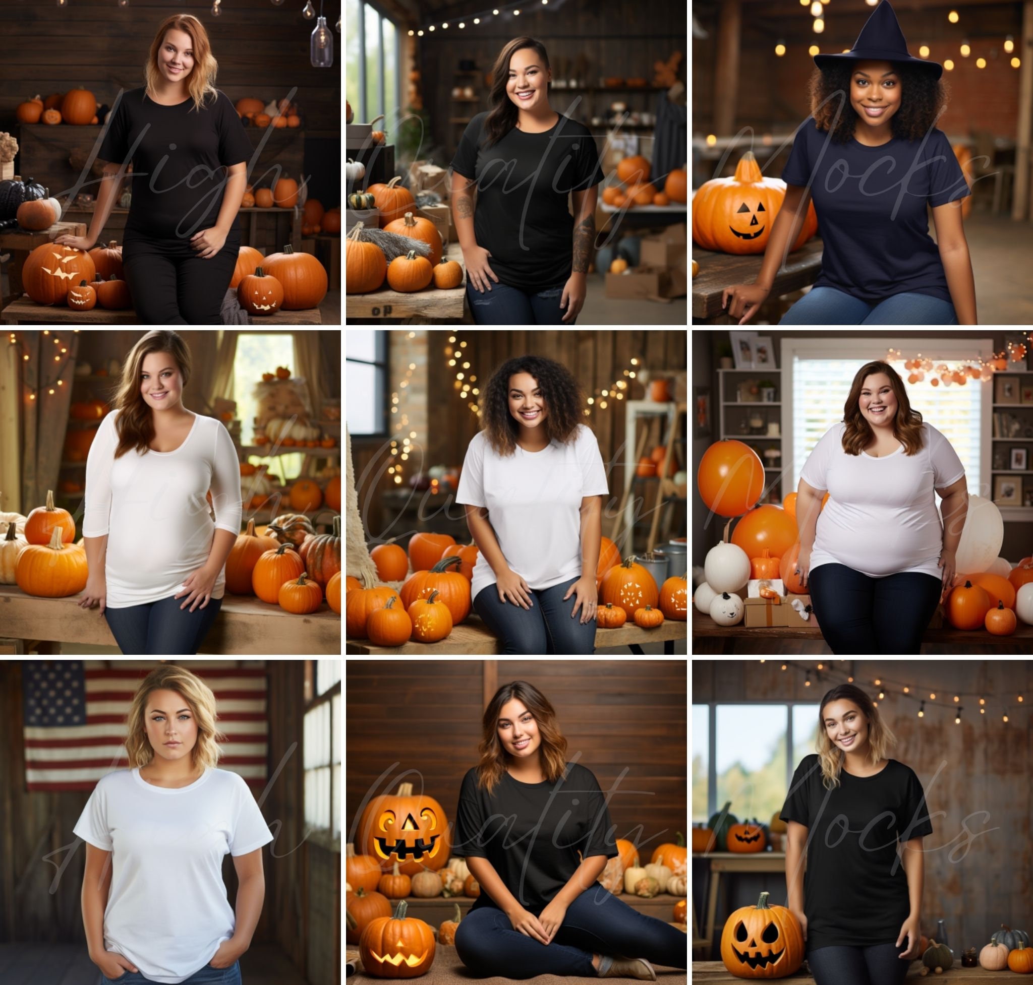 Plus Size Model Mockup Bundle, Plus Size Tshirt Mockup, Plus Sized ...