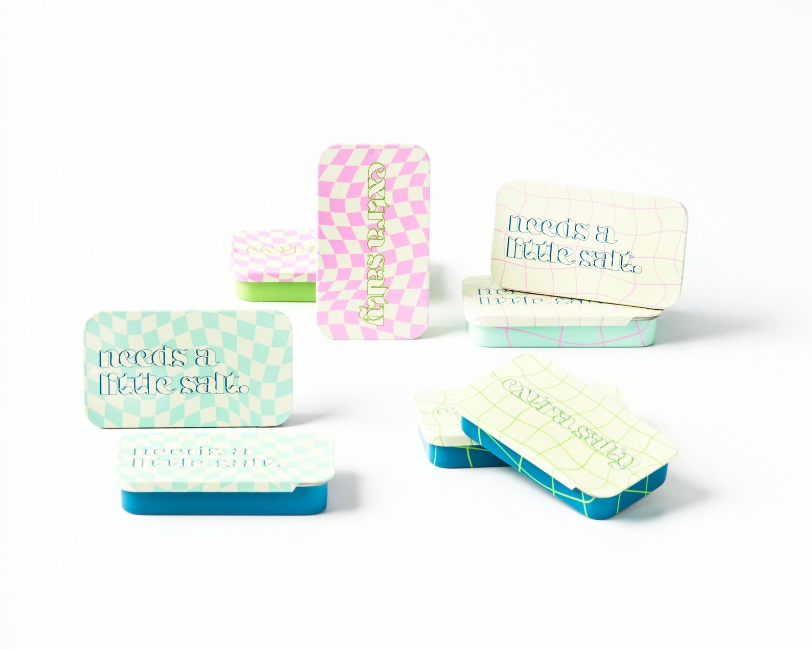 Beige/light Blue Pocket Salt - Flakey Salt Mini Travel Tin (2-pack ...