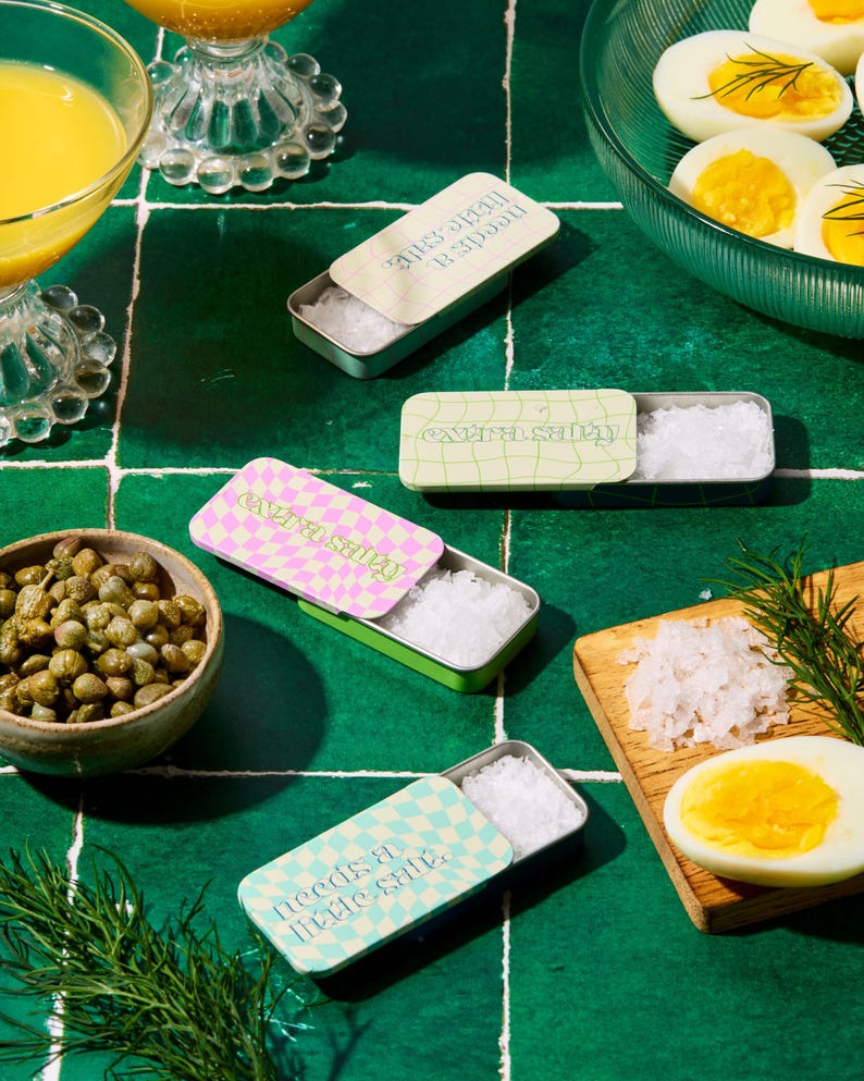 Light/dark Blue Pocket Salt Flakey Salt Mini Travel Tin (2-pack ...