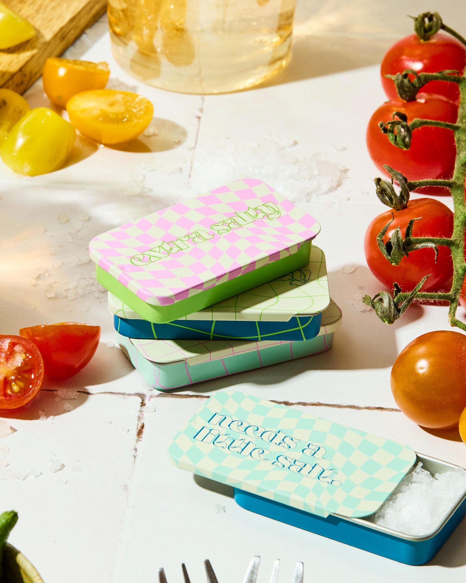 Beige/light Blue Pocket Salt - Flakey Salt Mini Travel Tin (2-pack ...
